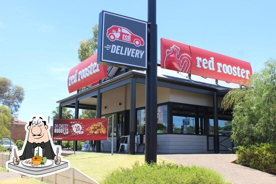 Menu at Red Rooster fast food, Northam