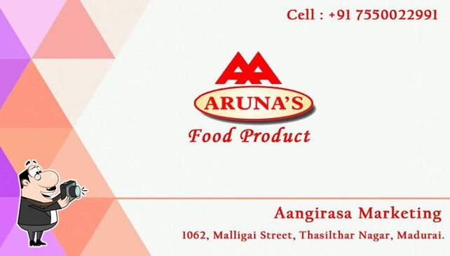 Menu at Aruna Foods, Madurai