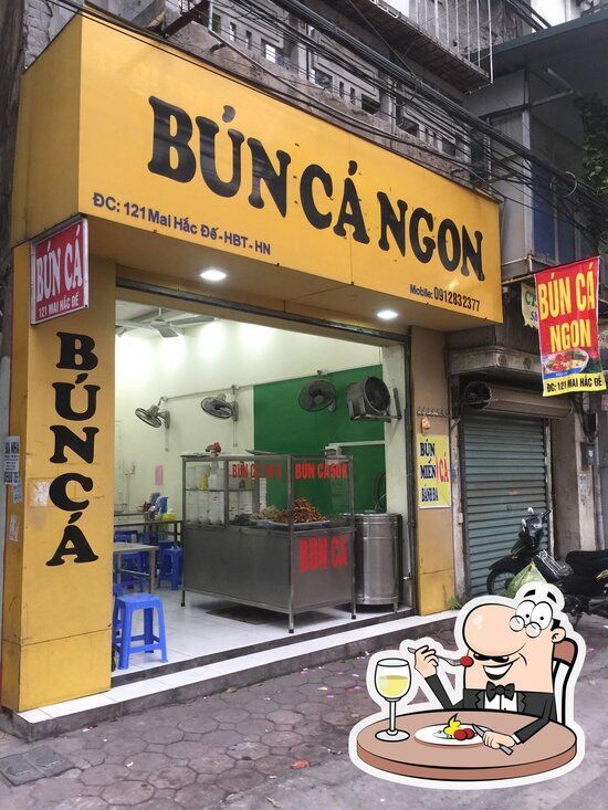 Menu at Bún Cá Ngon restaurant, Hanoi