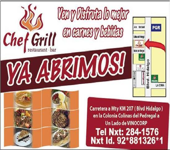 Menu at Chef Grill, Reynosa