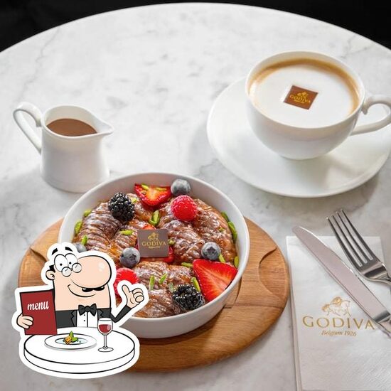 Menu at Godiva cafe, Abu Dhabi, Sheikh Khalifa Bin Zayed Al Nahyan ...