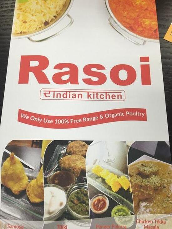 Menu at Rasoi restaurant, Lathrop