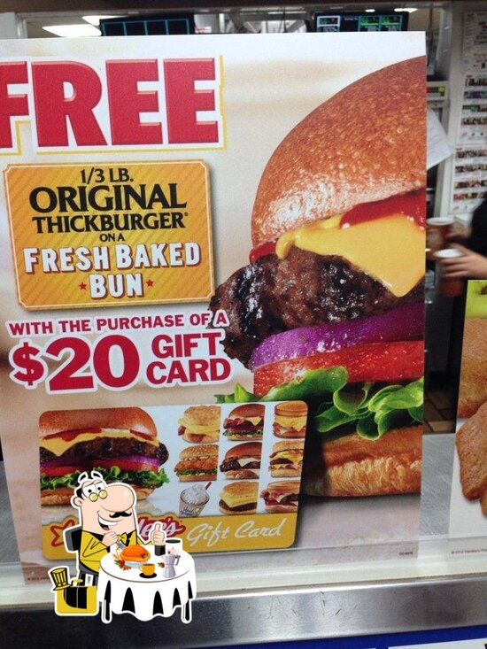 Menu at Hardee's fast food, Richmond, 520 Eastern Byp