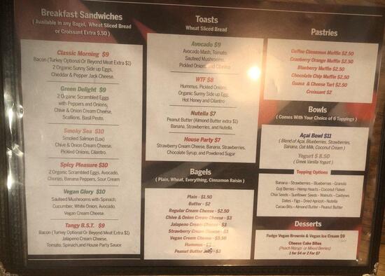 Carta de House Party Cafe & Lounge, Nueva York