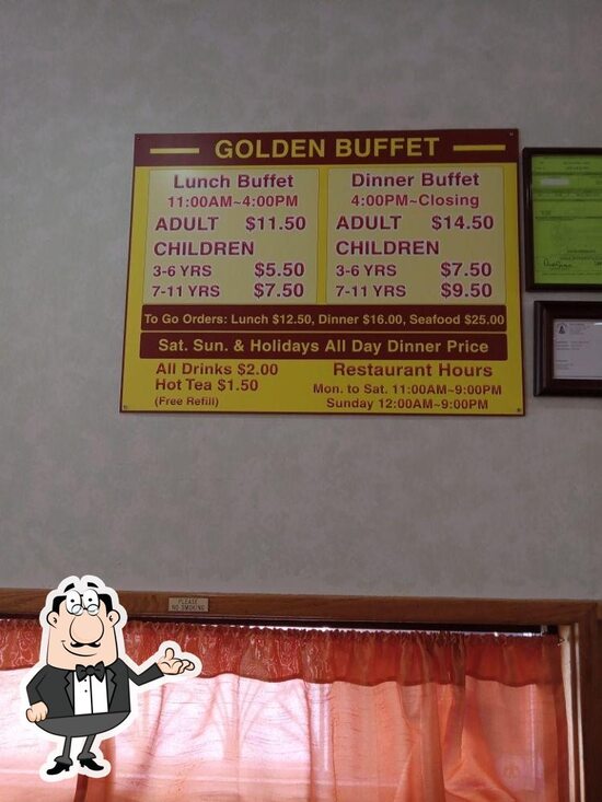 Menu at Golden Chinese Buffet restaurant, Helena