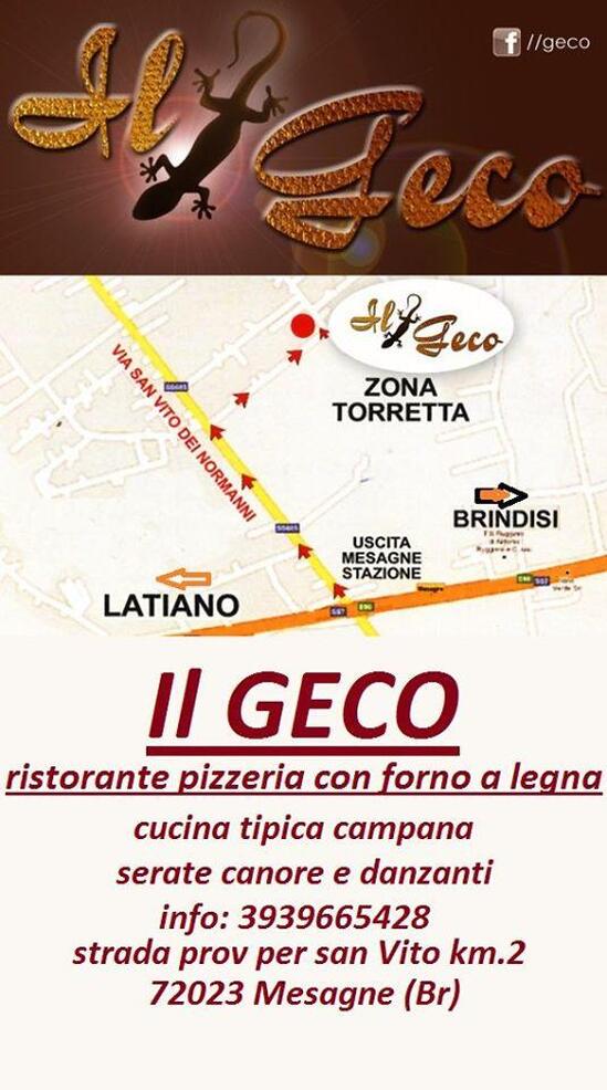Menu da Il geco ristorante pizzeria, Mesagne