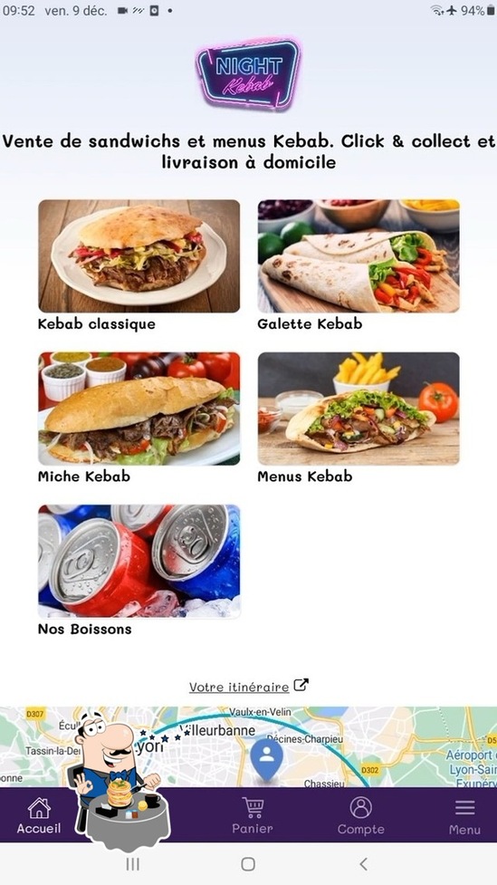 Night Kebab, Vénissieux - Menu du restaurant, prix et avis