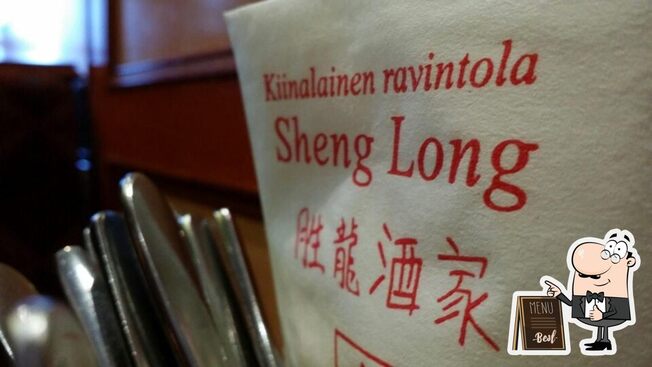 Menu at Sheng Long restaurant, Oulu