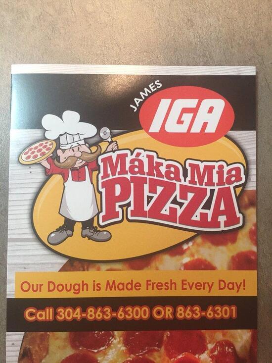 Menu at Máka Mia Pizza pizzeria, Washington