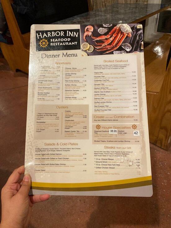 Menu at Harbor Inn Cajun Seafood pub & bar, Greenville