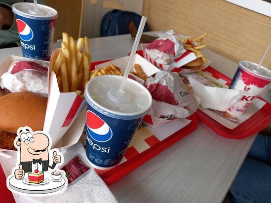 Menu au KFC restaurant, Tanger, Ave Mohammed VI