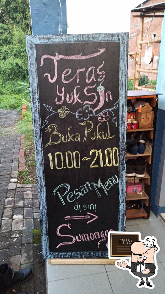 Menu at Teras Yuk Sin restaurant, Malang
