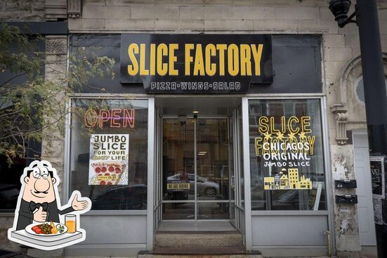 Menu at Slice Factory pizzeria, Chicago, W 18th St
