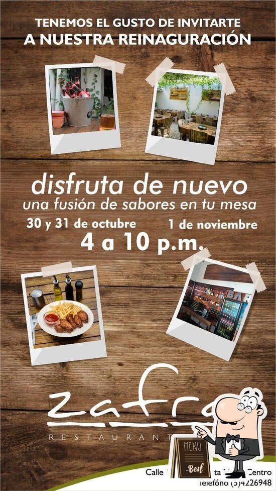 Menu at Zafra Restaurante-Bar, Santa Marta, Cl. 18 #3-38