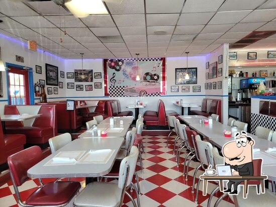 Menu at Americana 50's Diner restaurant, Holiday