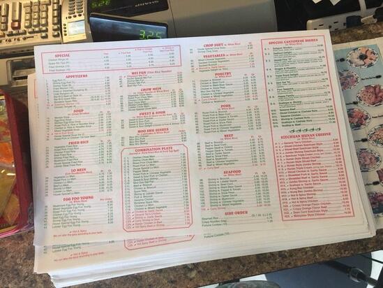 Menu at Dragon Express restaurant, Saint Michaels