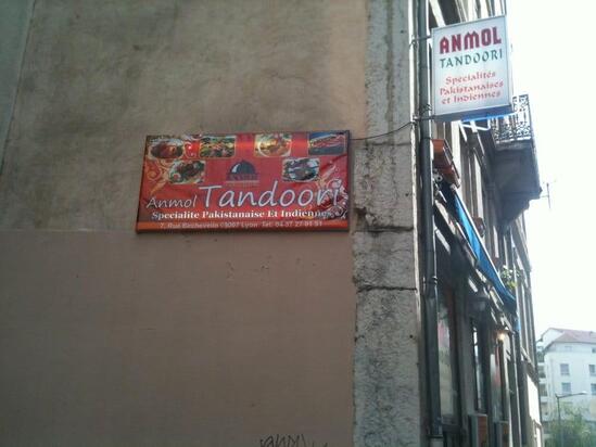 Menu at Anmol Tandoori restaurant, Lyon