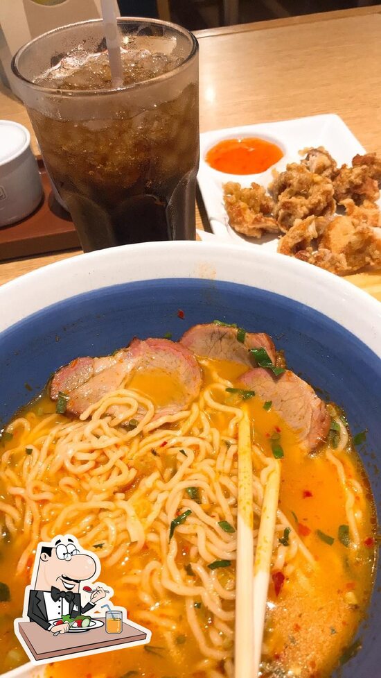Menu at Hachiban Ramen restaurant, Bangkok, Tesco Lotus Bangkapi