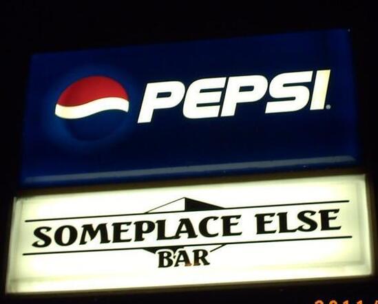 Menu at Someplace Else Bar, Marion