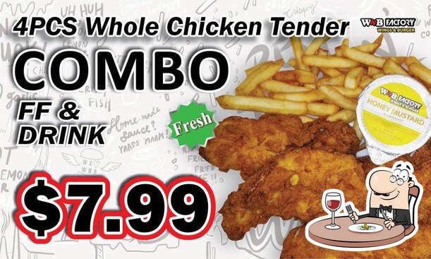 Menu at WNB Factory - Wings & Burger restaurant, Marietta, 611 South ...