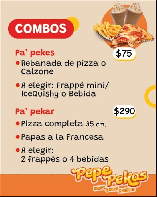 Carta del restaurante Pepe Pekas, San Juan Bautista Tuxtepec