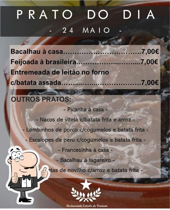Menu em Estrela de Vermum restaurante, Viseu