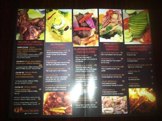 Menu at Golden Chicken restaurant, Bay Shore