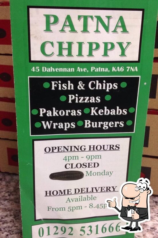 Menu at Patna chippy restaurant, Patna