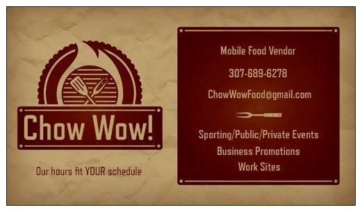Menu at Chow Wow, Gillette