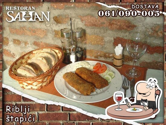 Menu at Restoran ''Sahan'' restaurant, Sarajevo