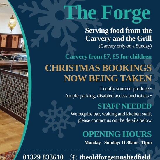 Menu at The Forge restaurant, Shedfield