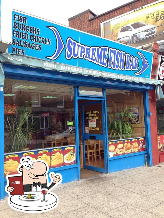 Menu at Supreme Fish Bar, London, 135 Sydenham Rd