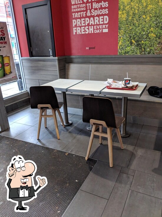 Menu at KFC fast food, Liverpool, 8B Great Charlotte St
