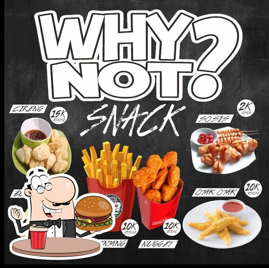Menu at WHY NOT? restaurant, Sungai Merdeka