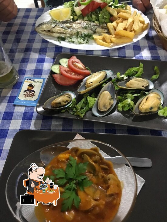 Menu at Captain Andreas Fish Tavern, Ayia Napa