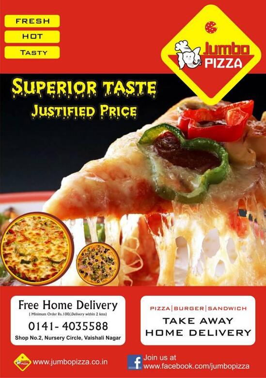 Menu at Jumbo Pizza, Jaipur, Shop No.2