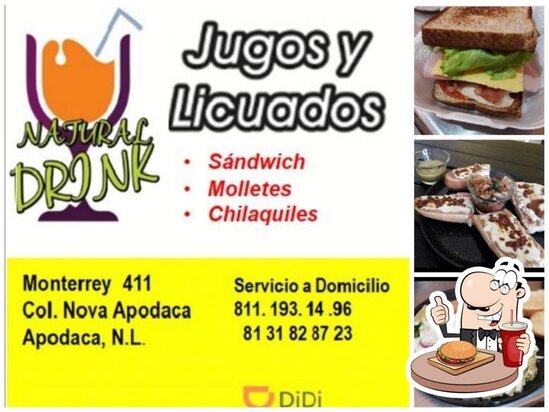 Menu at NATURAL DRINK restaurant, Ciudad Apodaca