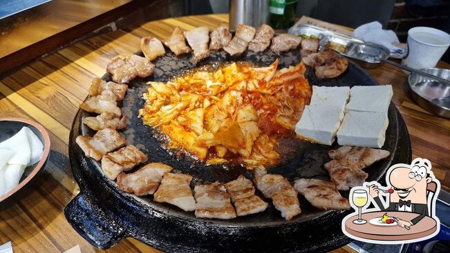 Menu at Muswe Kimchi Samgyeop head store restaurant, Busan, 33 Jungang ...