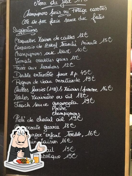 Menu at Taverne-restaurant Les Enfants Terribles, Montigny-le-Tilleul ...