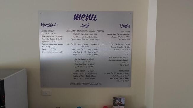 Menu at Family Blend Cafe, Creswick