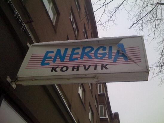 Menu at Kohvik Energia cafe, Tallinn, Kaubamaja 4