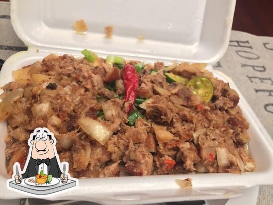 Menu at Mar's Sisig restaurant, Winnipeg