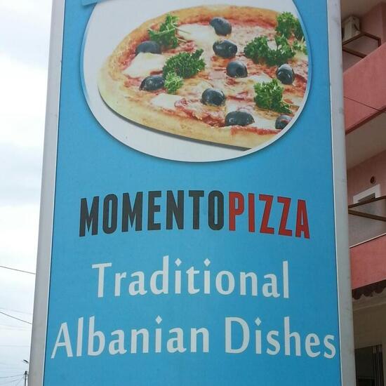 Menu at Momento Pizza restaurant, Ksamil
