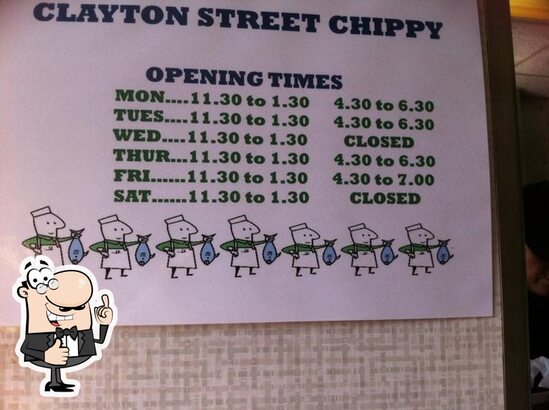 Menu at Clayton Street Chippy (Clacky D's) restaurant, Blackburn