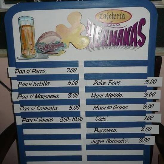 Carta del restaurante CA Feteria LAS Hermanas, La Habana