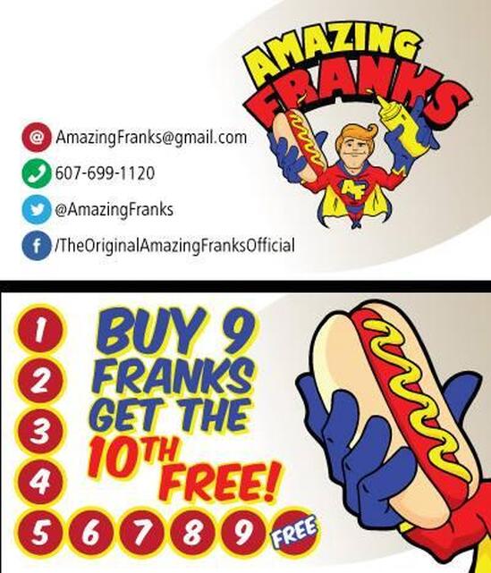 Menu at Amazing Franks restaurant, Johnson City