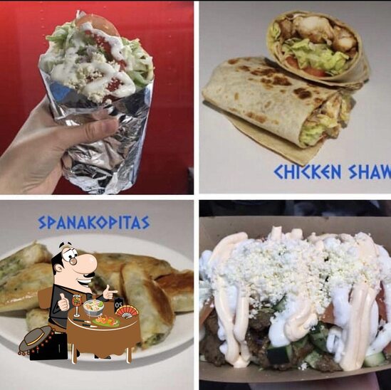 Menu at Apollos Gyros restaurant, Lebanon