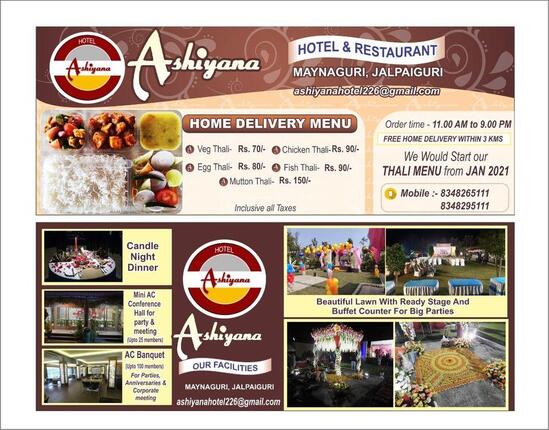 Menu at Hotel Ashiyana, Dakshin Khagrabari