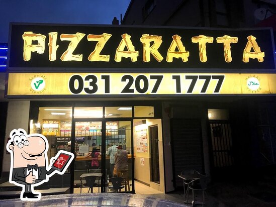 Menu at Pizzaratta (halaal) restaurant, Durban, 1 South Rd