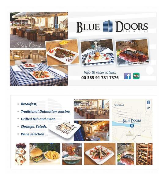 Menu at Blue Doors Restaurant, Stari Grad